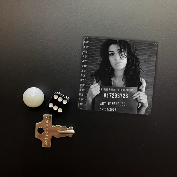 Amy Winehouse Mugshot Square Magnet – Madcap & Co