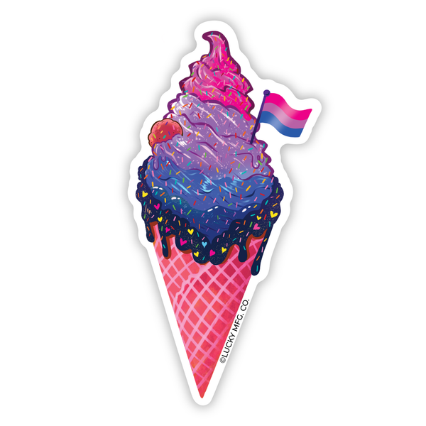 Bisexual Pride Ice Cream Sticker – Madcap & Co