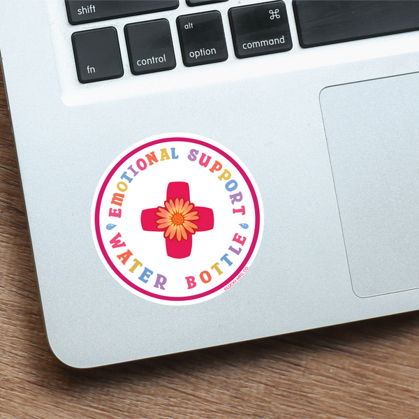 Emotional Support Water Bottle Vinyl Sticker – Madcap & Co