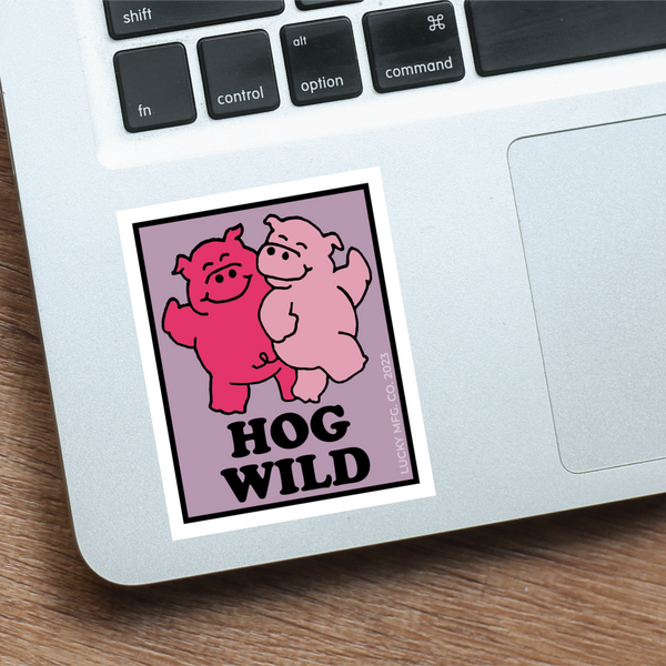 Retro Hog Wild Vinyl Sticker – Madcap & Co
