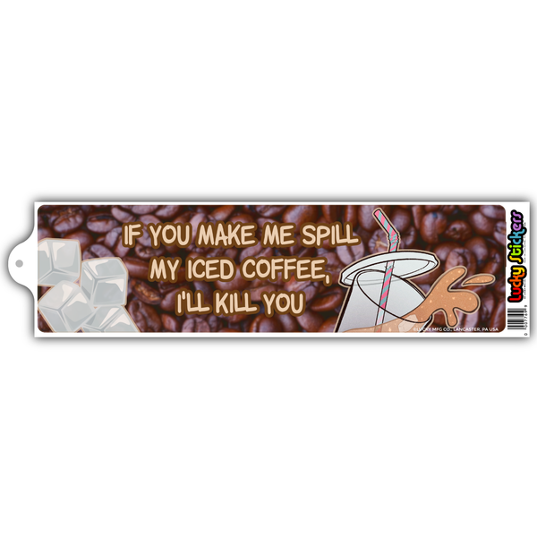 Iced Coffee Vinyl Bumper Sticker – Madcap & Co