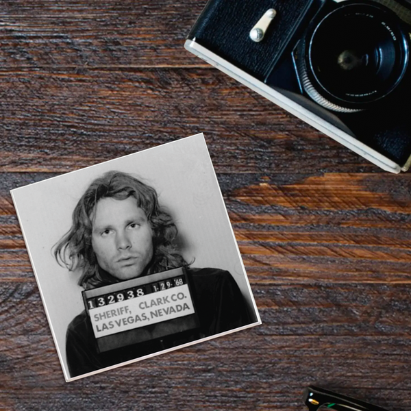 Jim Morrison Mugshot Coaster – Madcap & Co