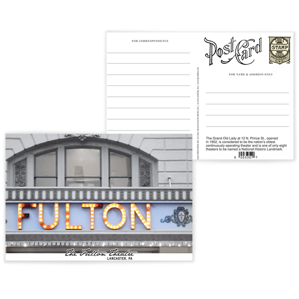 Lancaster, PA Fulton Theatre Postcard – Madcap & Co