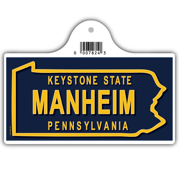 Manheim, PA License Plate Sticker – Madcap & Co