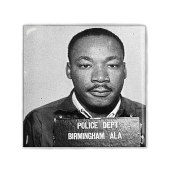 Martin Luther King Jr. Mugshot Square Magnet – Madcap & Co