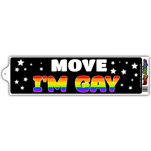 Move, I'm Gay Vinyl Bumper Sticker – Madcap & Co