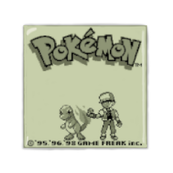 Pokemon Red Game Start Screen Square Magnet – Madcap & Co