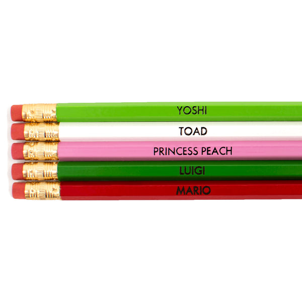 Super Mario Bros Characters Pencil Set – Madcap & Co