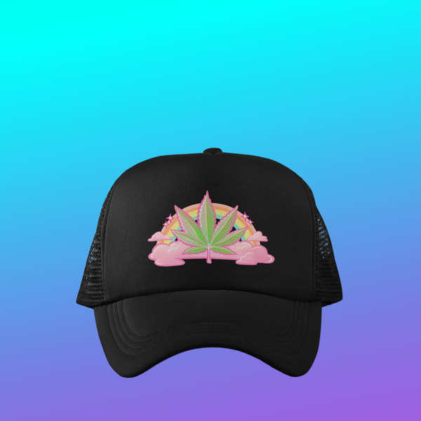 "Rainbow Pot Leaf" Trucker Style Hat – Madcap & Co