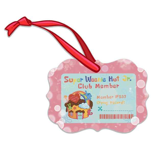 Weenie Hut Jr. Membership Card Spongebob Holiday Christmas Tree Orname ...