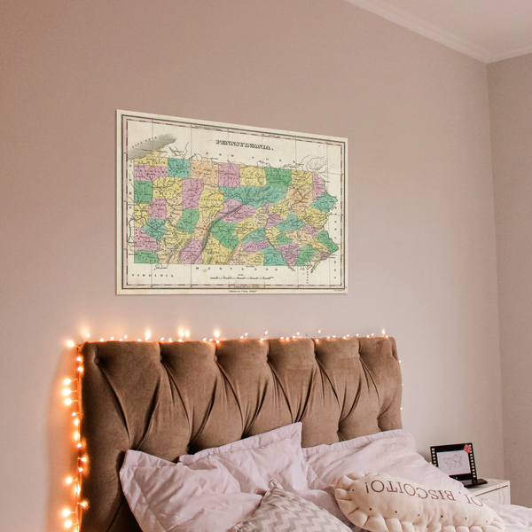 Vintage Pennsylvania Map 20 x 28 Poster – Madcap & Co