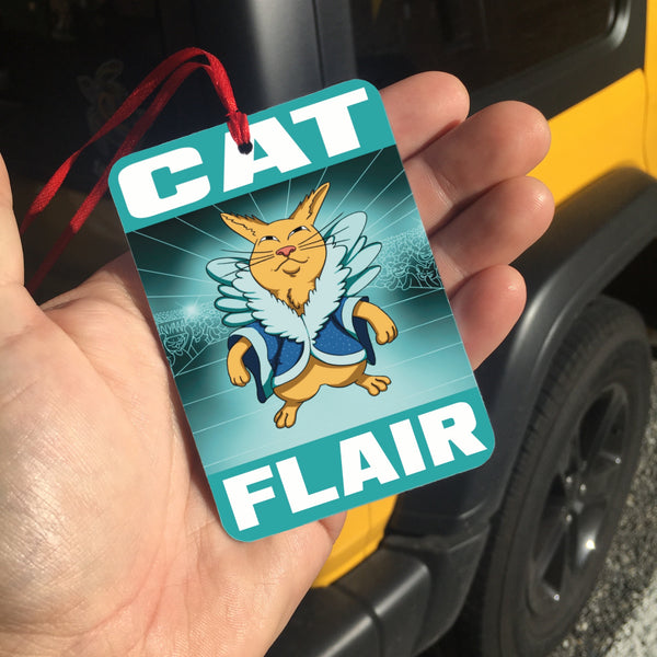 "Cat Flair" Pro Wrestling Parody Air Freshener || Wrestlecats – Madcap & Co