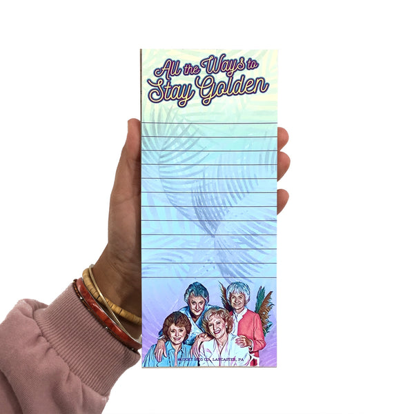 "All the Ways to Stay Golden" Magnetic Notepad – Madcap & Co