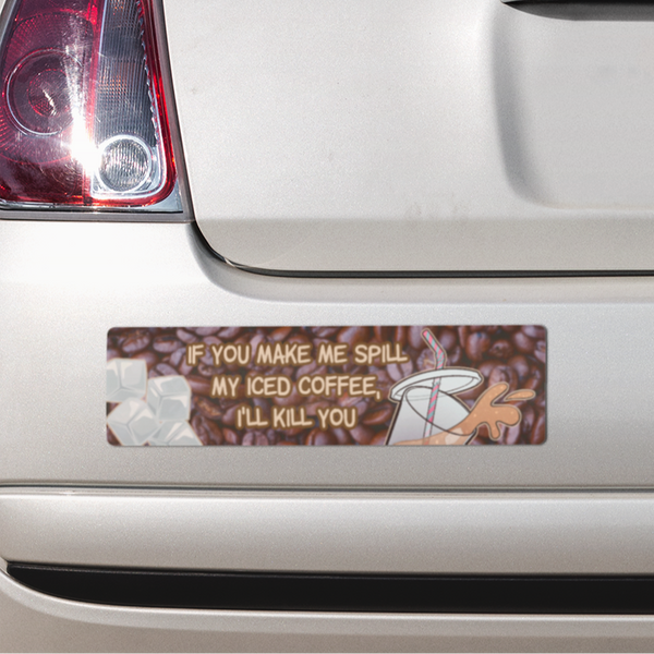 Iced Coffee Vinyl Bumper Sticker – Madcap & Co