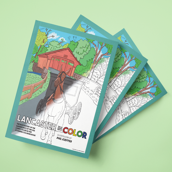 "Lancaster in Color" Lancaster County PA Coloring Book – Madcap & Co