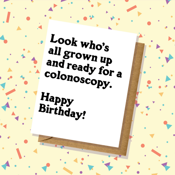 Happy Colonoscopy - Birthday Card – Madcap & Co