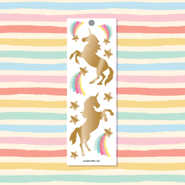 Gold Unicorns and Shooting Stars Sticker Strip – Madcap & Co