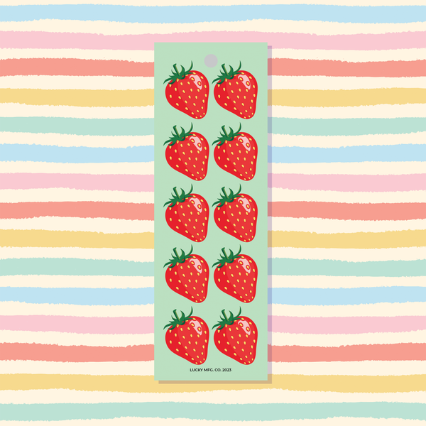 Strawberries Vinyl Sticker Strip – Madcap & Co