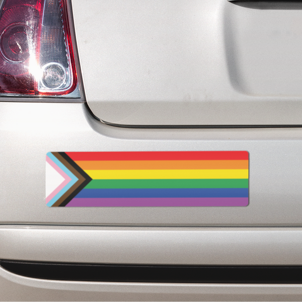Progress Pride Flag Vinyl Bumper Sticker – Madcap & Co