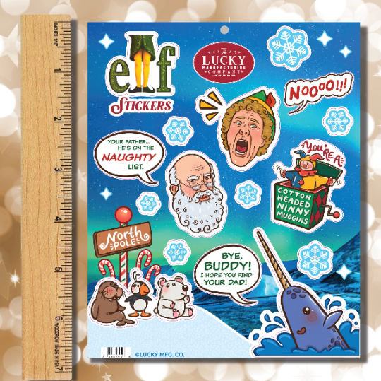 Elf Movie Two-Pack Vinyl Sticker Sheets – Madcap & Co