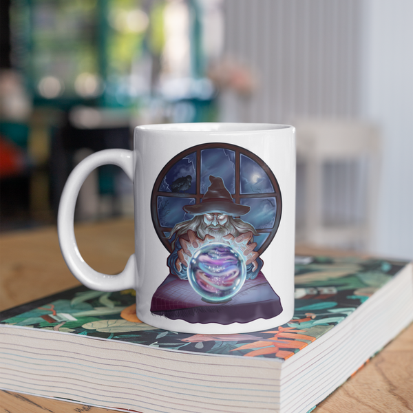 Hand Illustrated "Wizard Pondering his Orb" Mug – Madcap & Co
